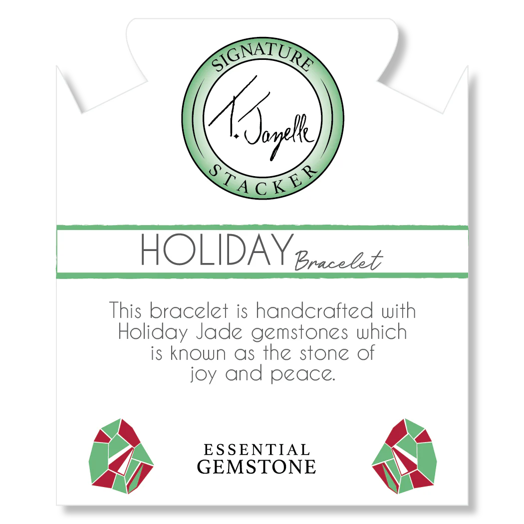 Tiffany Jazelle Holiday Stacker with Holiday jade Gemstones ...