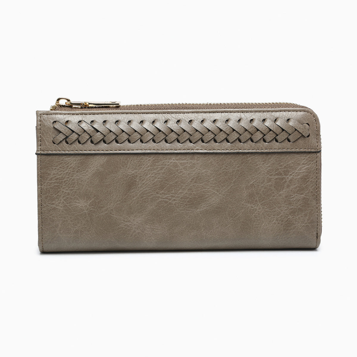 Gia Braided Detail Zip-Top Wallet – Tickledpinkshoppe